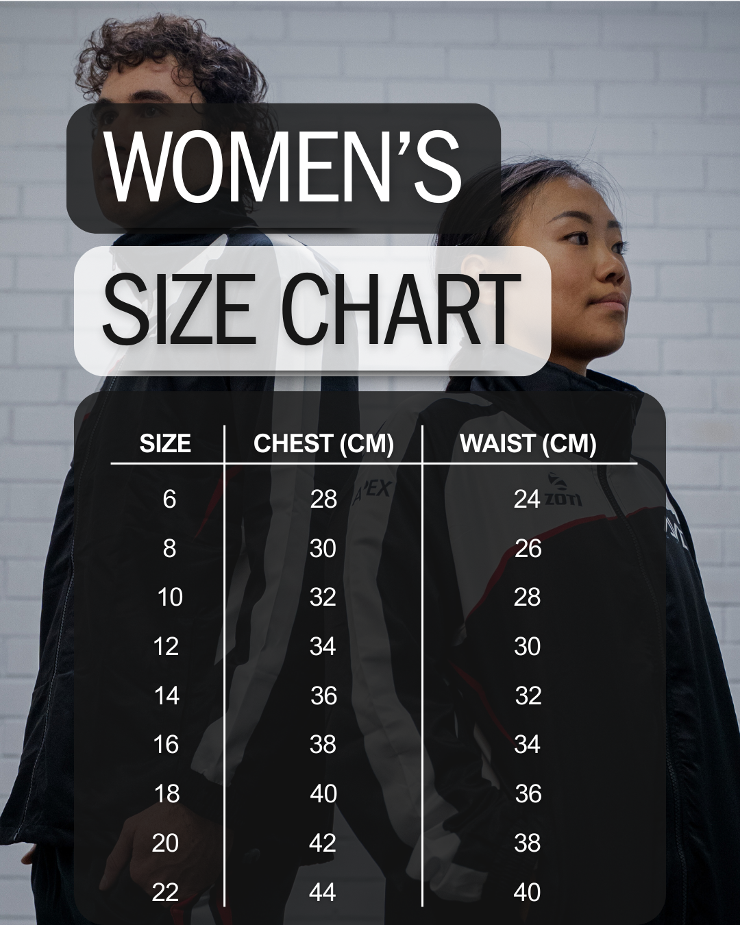 Sizing Chart – Apex Volleyball